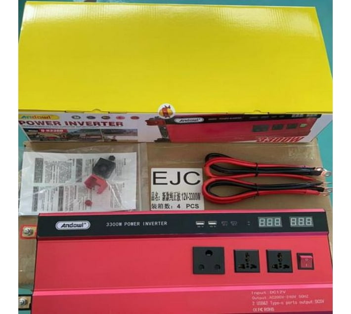 Power inverter 12v-3300w ZAR64 Square Wave Inverter (Without Battery ...
