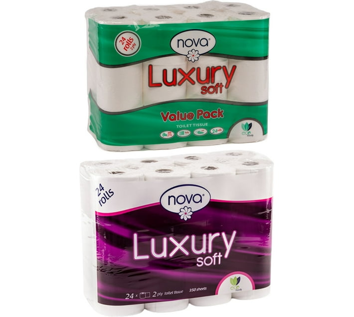 Buy Nova 2 Ply Toilet Paper Roll (Pack of 48 x 48 Rolls) in Bulk ...