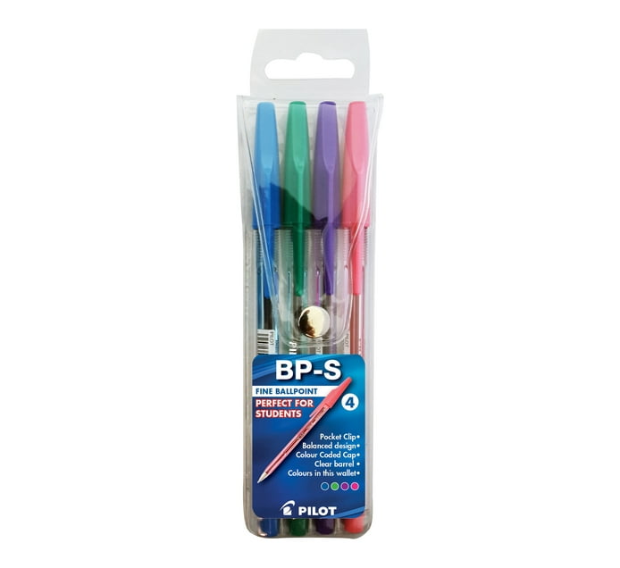 Buy Pilot BP-S Fine Ballpoint Pen 4 Pack Multicolor in Bulk | Makro ...