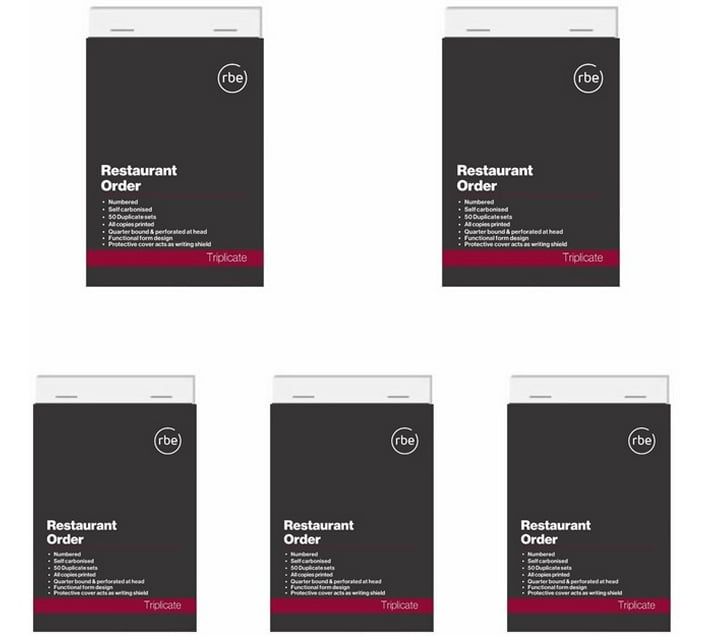 RBE RBEF0256 Restaurant Order Triplicate (148x95) 5's (1 Sets) | Makro