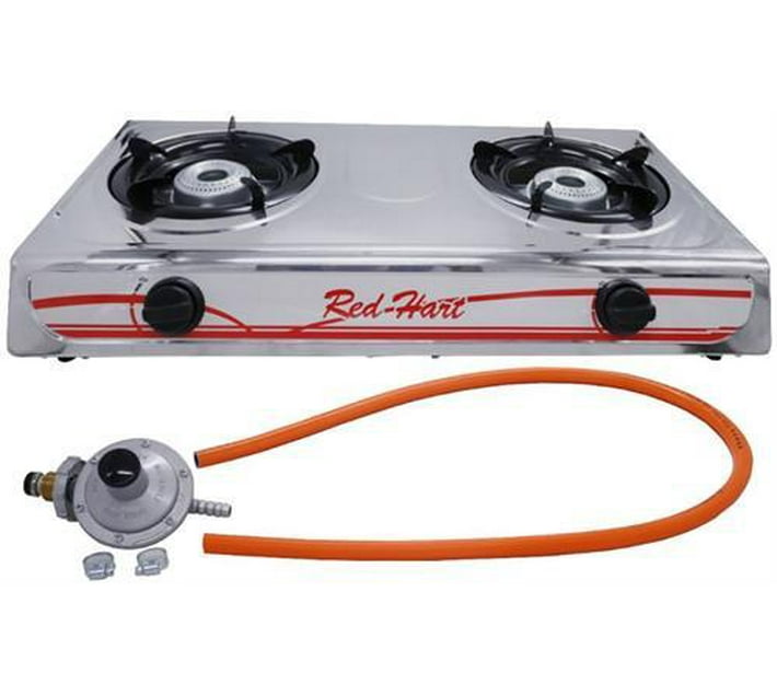 Red Hart 2 Plate Stainless Steel Gas Stove Stainless Steel Manual Gas ...