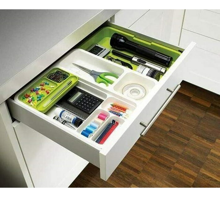 Perfect Dealz BV6E73 Pullout Organizers (White, Plastic) | Makro