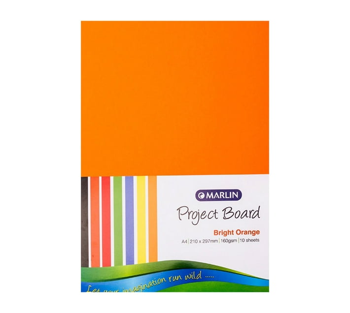 Someone’s in a Makro Marlin Project Boards A4 160gsm 10`s Bright Orange ...