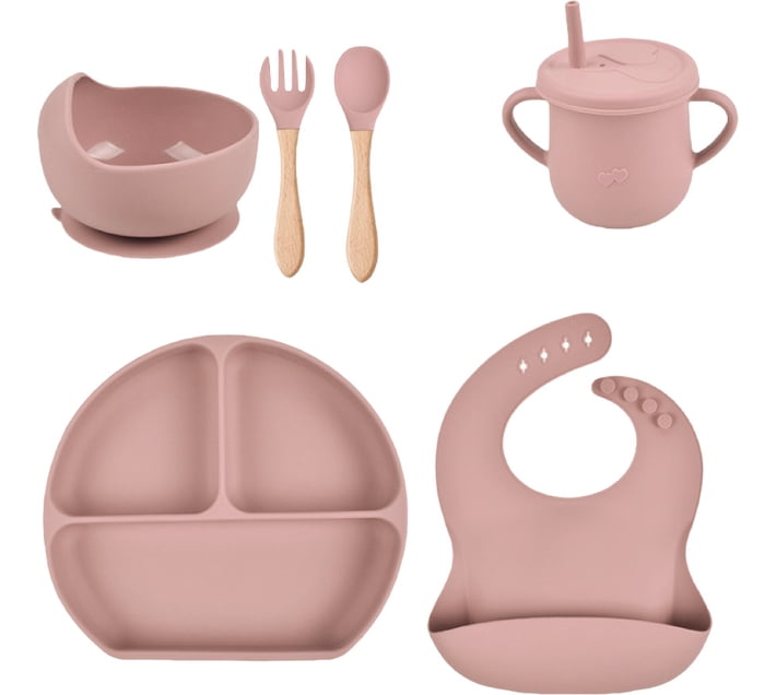 UMLILO LOGISTICS Baby Feeding Set - Silicone (Pink) | Makro