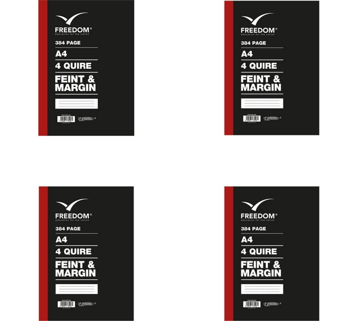 Buy Freedom 4 Quire / 384 Pages Counter Books A4 Notebook Feint and ...