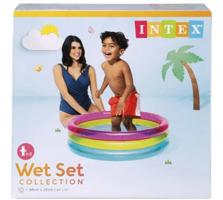 Intex Baby Rainbow 86x25x17cm Swimming Pool (Multicolour) | Makro