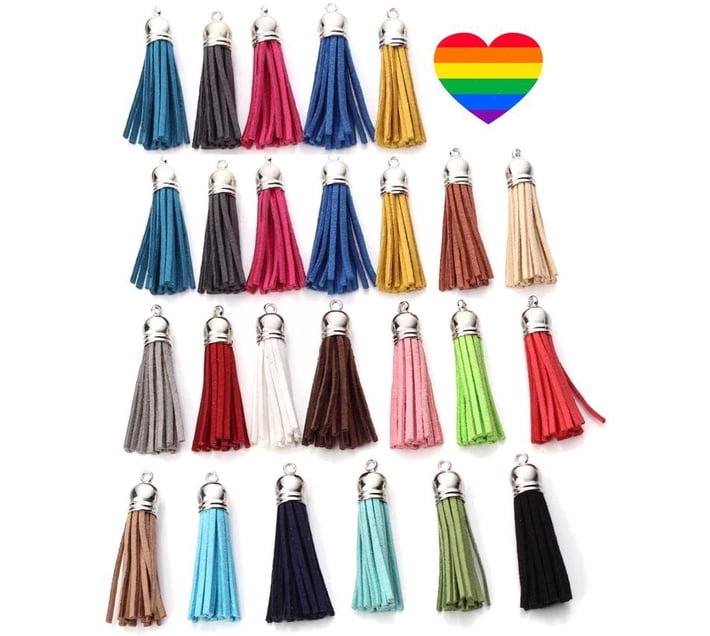 The Good Sport Craft Suede Faux Leather Tassel For Keychain Set of 25 ...