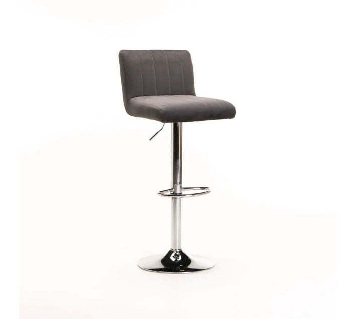 VIVIDITTO Metal Bar Stool (Finish Colour - Grey, Knock Down) | Makro