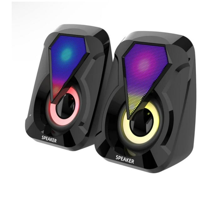 Someone’s in a Makro RGB Backlight Mini Speaker Home Theater Subwoofer ...