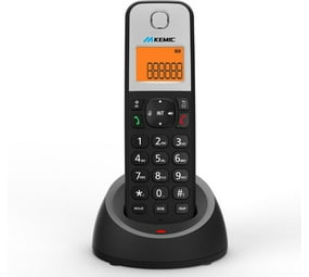 Kemic Wireless DECT Phone Cordless Landline Phone (Black) | Makro