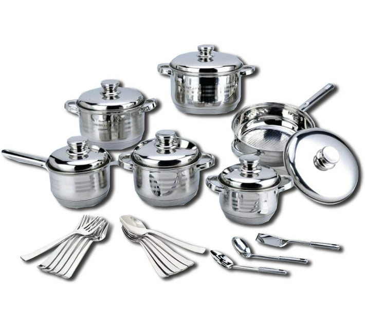 SA Star 27 Piece Stainless Steel Cookware Stainless Steel Cookware Set ...