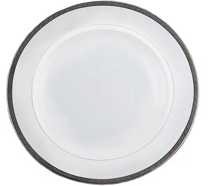 Generic Sd318-26 Silver Rim White Side Plate Chutney Plate () | Makro