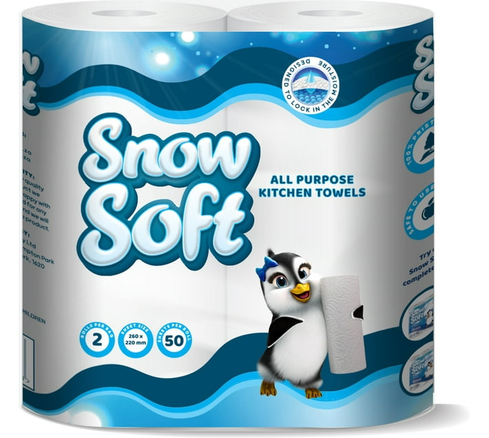 Snow Soft 2 Ply Toilet Paper Roll (Pack of 12 x 2 Rolls) | Makro