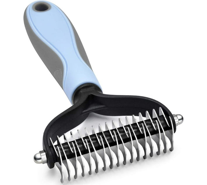 MHC Pet Dematting Comb 2 Sided Undercoat Rake for Cats & Dogs Plain ...