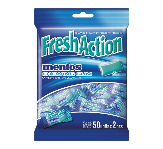 Mentos Chewing Gum Fresh Action Menthol (1 x 50's) | Makro
