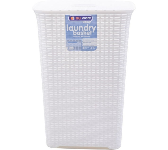 Buy nuware 69 L White Laundry Basket (Plastic) in Bulk | Makro Business