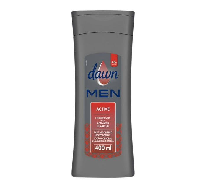 Buy Dawn Men Active Body Lotion With Activated Charcoal 400ml in Bulk ...