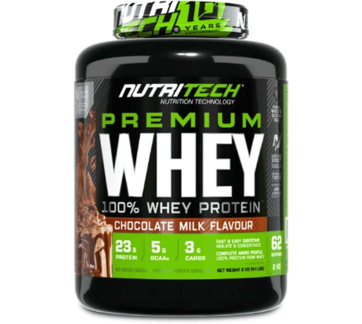 Nutritech Premium Whey (2kg) Whey Protein (2 kg, Chocolate Milk) | Makro