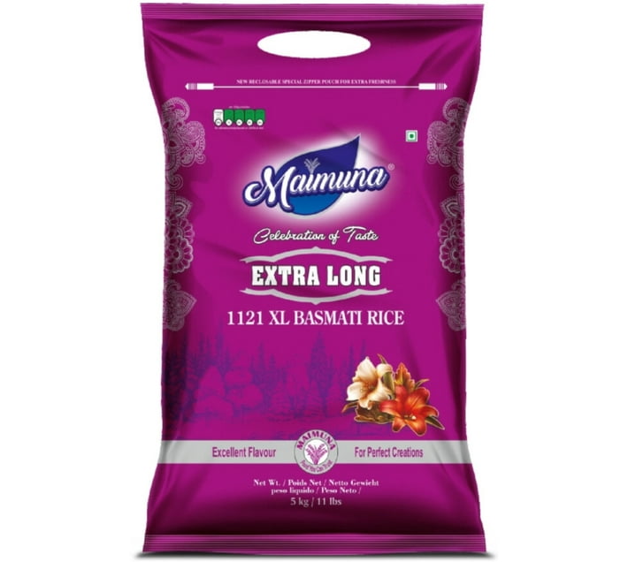 Maimuna Basmati Extra Long Banskati Rice (Long Grain) (5 kg) | Makro