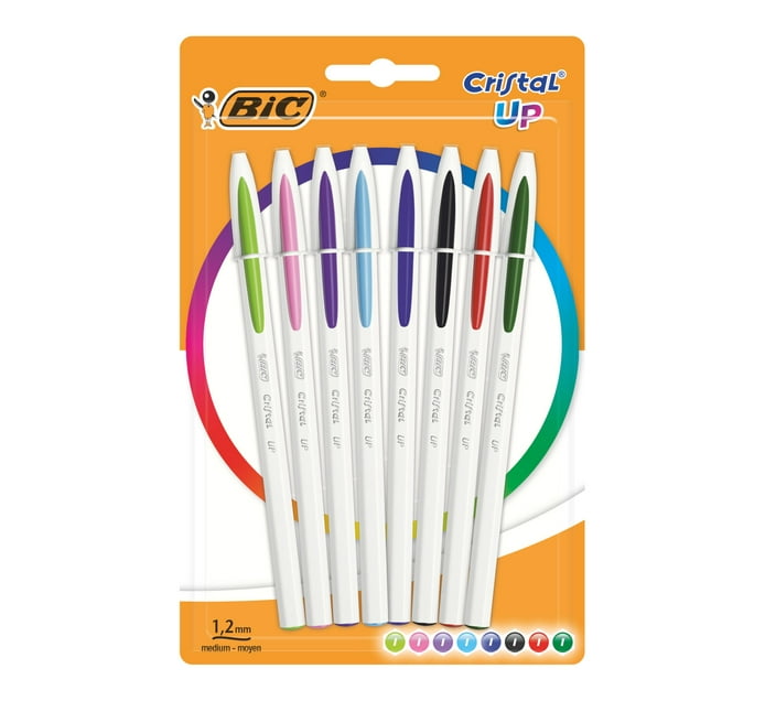 Buy Bic Cristal Up Ball Pen 1.2mm Medium 8 Pack Multicolor in Bulk ...