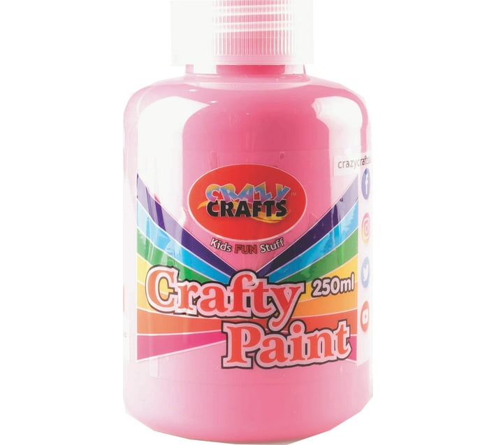 CRAZY CRAFTS Crafty Paint Hot Pink 250ml (Set of 1, Hot Pink) | Makro