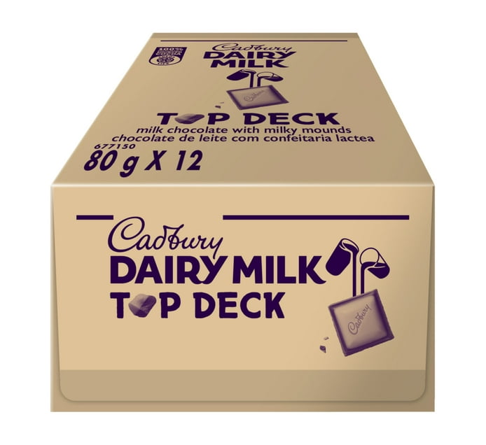 Buy Cadbury Slabs Top Deck (12 x 80g) in Bulk | Makro Business
