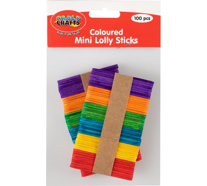 Crazy Crafts Mini Lolly Sticks - Colour Do-it-yourself Kits Art and ...