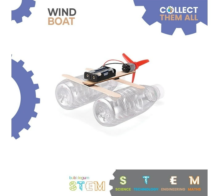 BUBBLEGUM STEM WIND BOAT Magnetic & Metallic Blocks (Black) | Makro