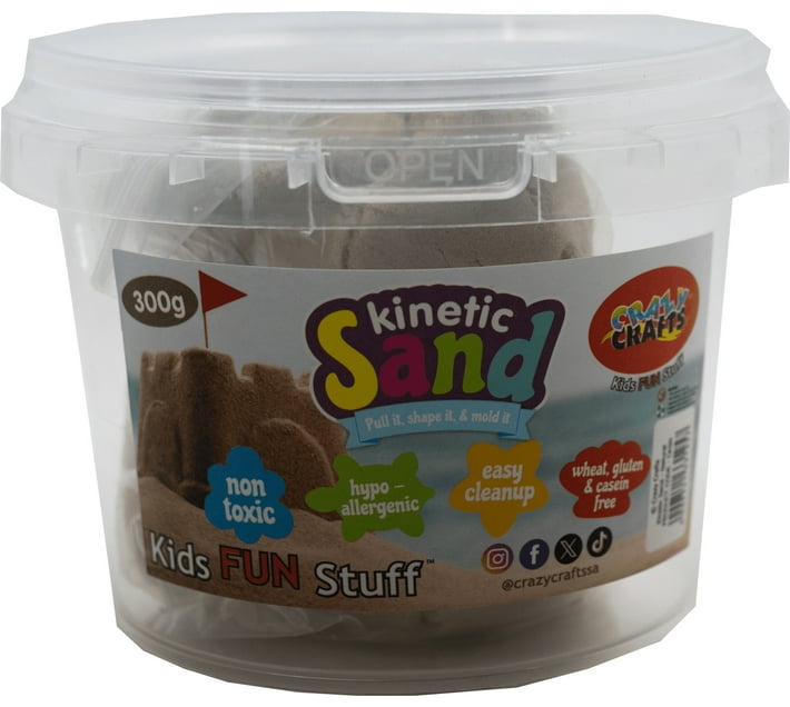 Crazy Crafts Kinetic Sand Natural 300g Clay Art & Moulding Art and ...