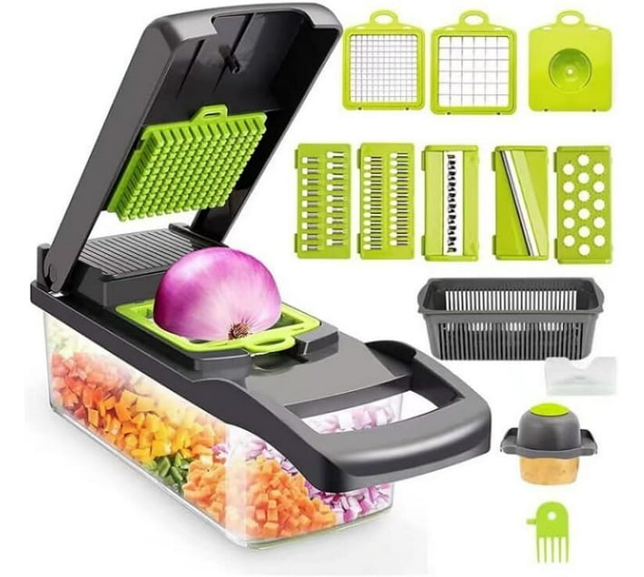 Perfect Dealz 14 Piece Multifunctional Vegetable Slicer Plastic Slicer ...