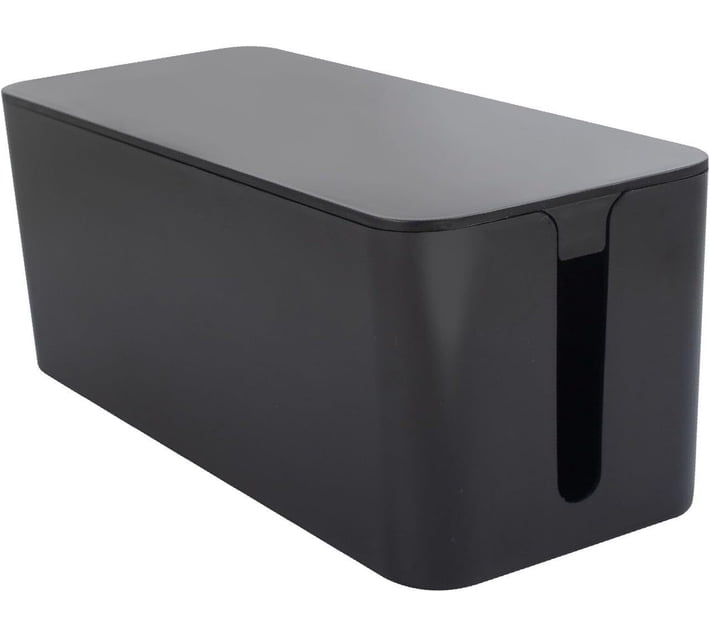 Buy Pract Pack 1 Compartments Plastic Cable Management Box (black) in ...