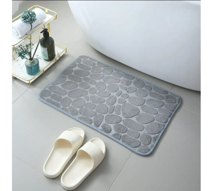 BATH ROOM MAT' Rubber Bathroom Mat (Grey, 40X50) | Makro