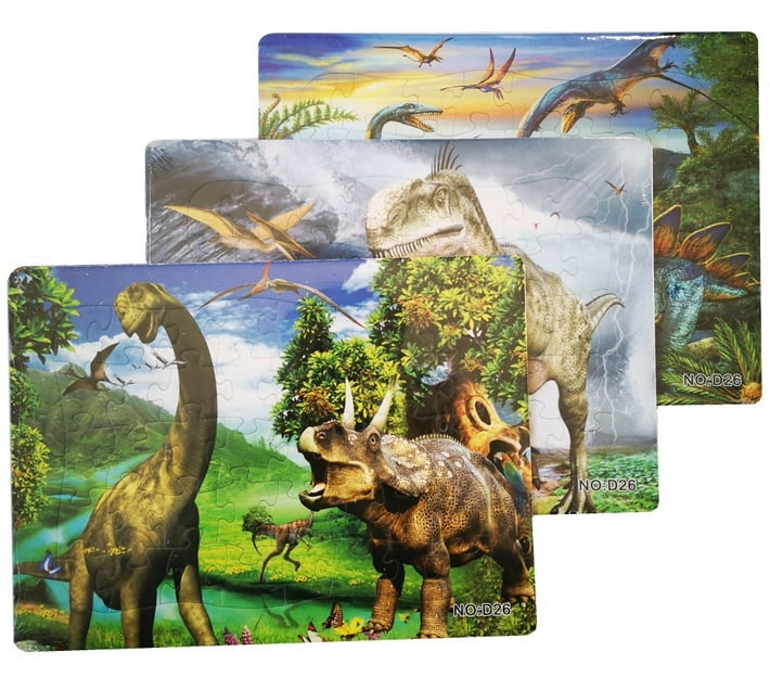 Umlozi Dinosaur Puzzles - Set Of 3 - 40 Piece Puzzles Jigsaw Puzzles ...