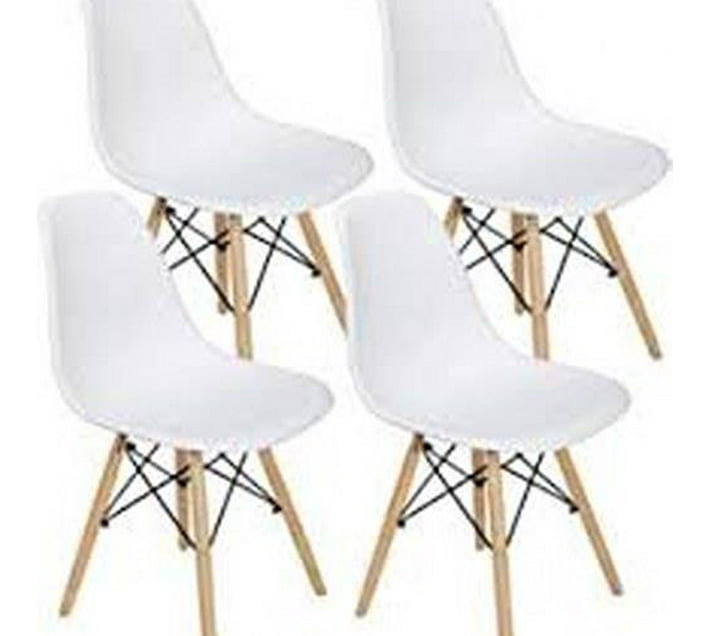 Someone’s in a Makro Wooden Leg Dining Chairs - Four Pack -White Colour ...
