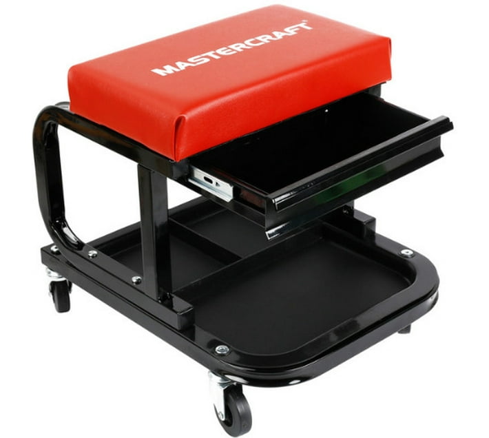 Mastercraft Rolling Garage Stool with Drawer Tool Box with Tray () | Makro