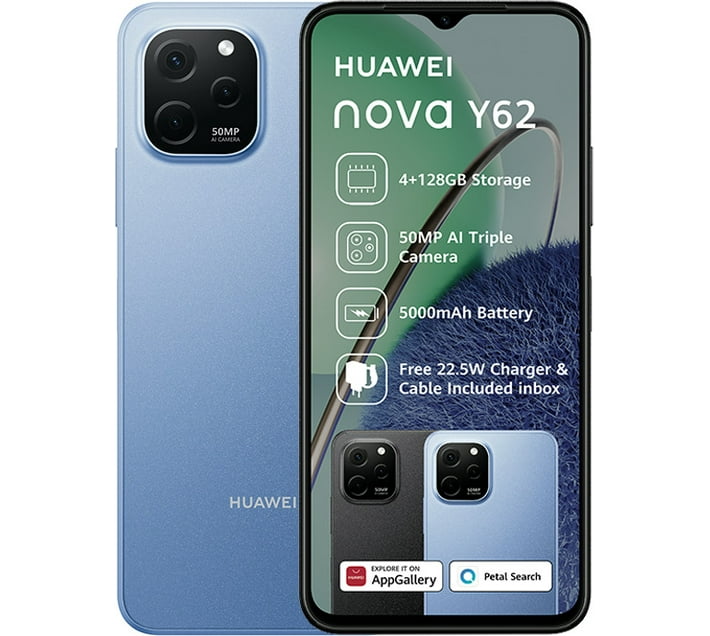 huawei Nova Y62 4G Dual Sim 128GB (Blue, 128 GB) (4 GB RAM) | Makro