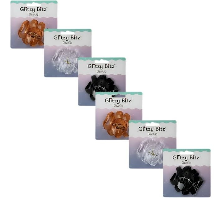 glitzy bitz Hair Claw Clip Gripper Hair Claw (Brown, Black, Clear) | Makro