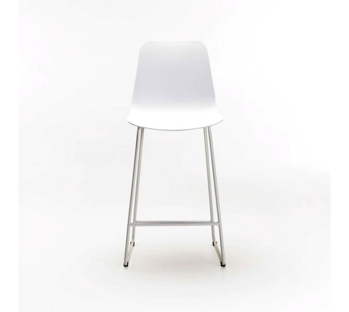 VIVIDITTO Metal Bar Stool (Finish Colour - White, Knock Down) | Makro