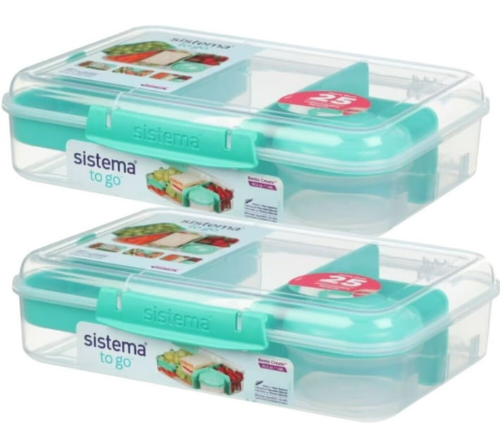 Sistema Dual Bento Create TO GO 1.48L with Mini Bite Teal Set 2 ...
