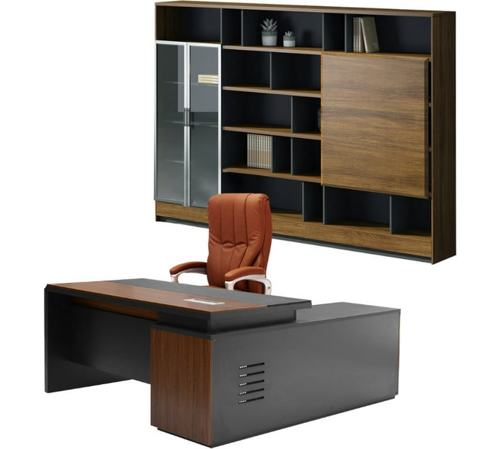 GOF Furniture Executive Office Trio-3 Engineered Wood Office Table ...