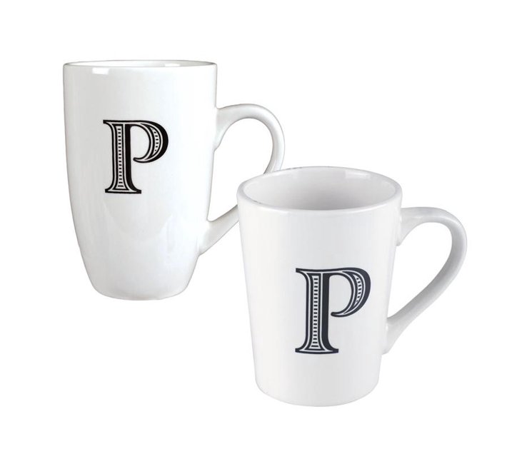 Someone’s in a Makro Tall Letter Mug - P, 400ml Mood
