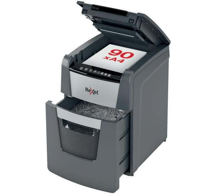 Rexel Optimum AutoFeed+ 90X Automatic Cross Cut P4 Paper Shredder Micro ...