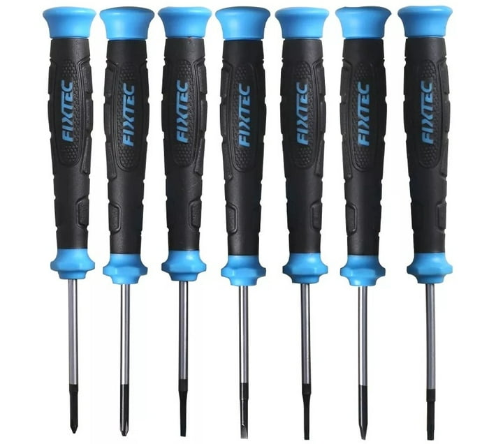 FIXTEC 7 Piece Industrial Precision Screwdriver Set Standard (Pack of 7) | Makro
