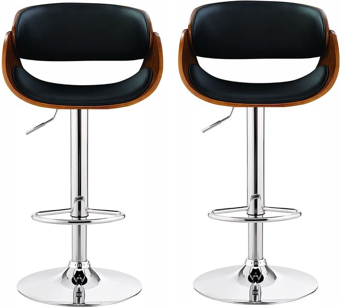 Buy SMTE 76823586 Metal Bar Stool (Finish Colour - Brown, DIY(Do-It ...