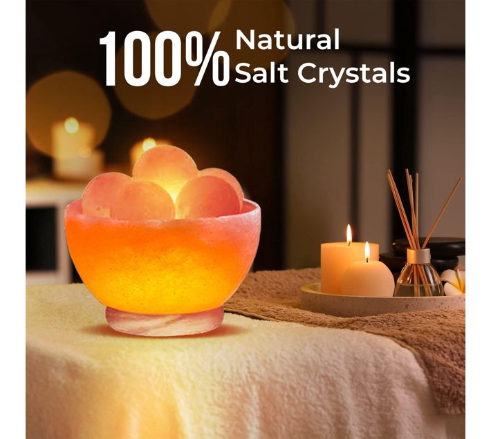 Goods for all Himalayan Crystal Salt Lamp Bowl Shape Post Light Outdoor ...