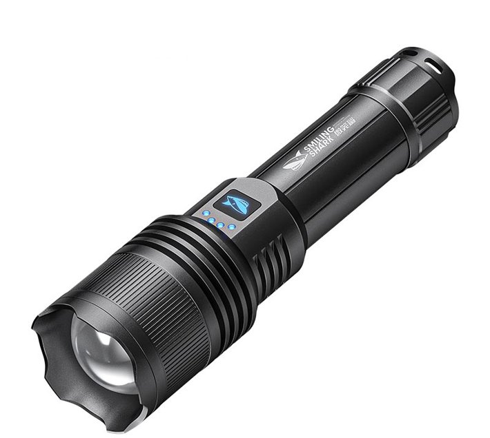 Smiling Shark 6000 Lumens Torch Rechargeable Flashlight 4 Mode Super ...
