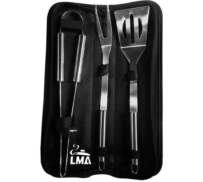 Buy LMA lma stainless steel 3 piece braai master utensil set in carry ...