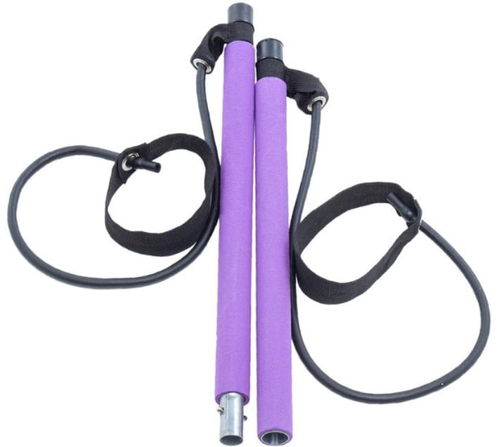 HOME GYM Resistance Loop And Pilates Bar Set PURPLE Weight Belt (2 kg ...