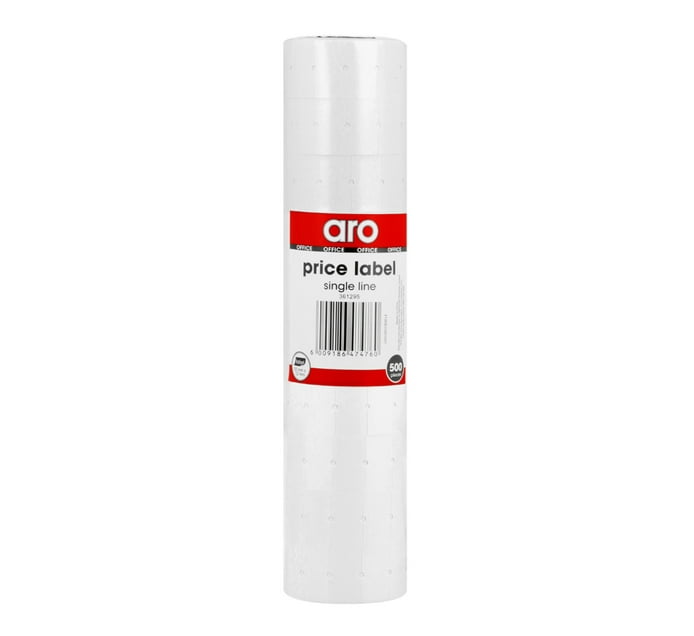 Aro Single Line Price Label Roll 500 Pieces | Makro