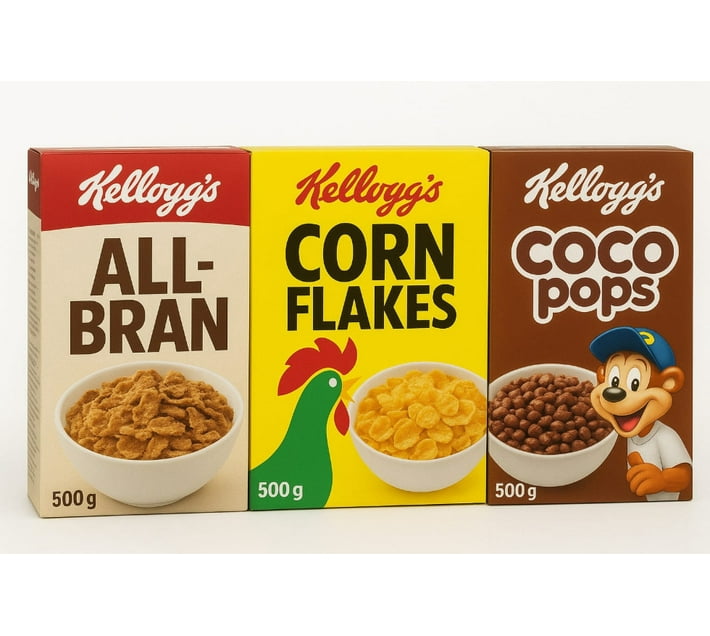 Buy Kelloggs Combo Kelloggs (Corn Flakes, All Bran & Coco Pops) Box (3 ...